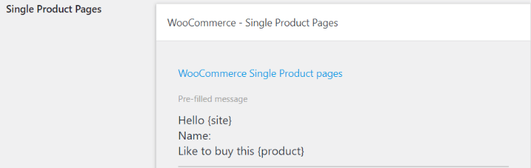 WooCommerce Single Product Pages - Click to Chat